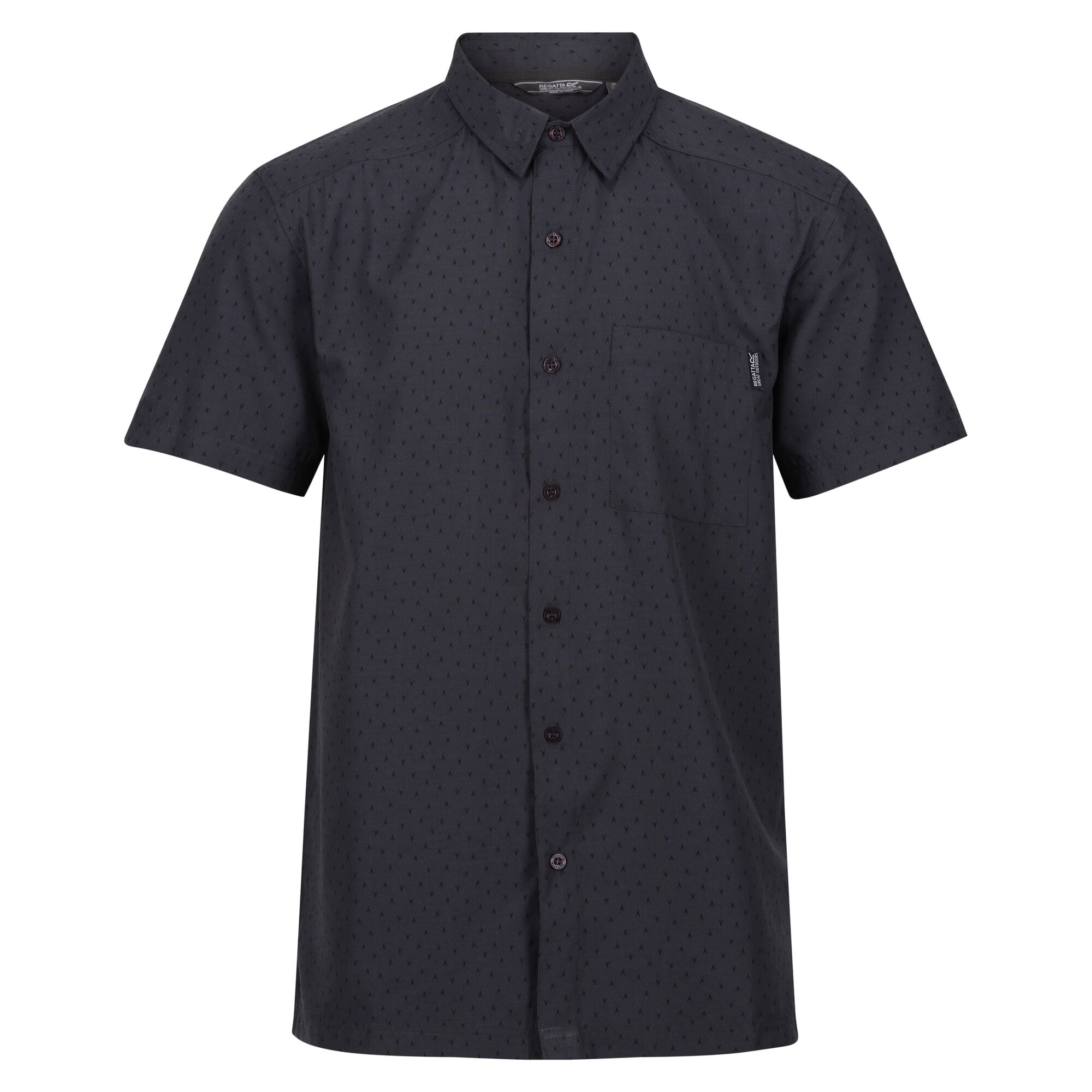 Regatta - Camisa Mindano VII Triángulo de Manga Corta para Hombre (Gris ...