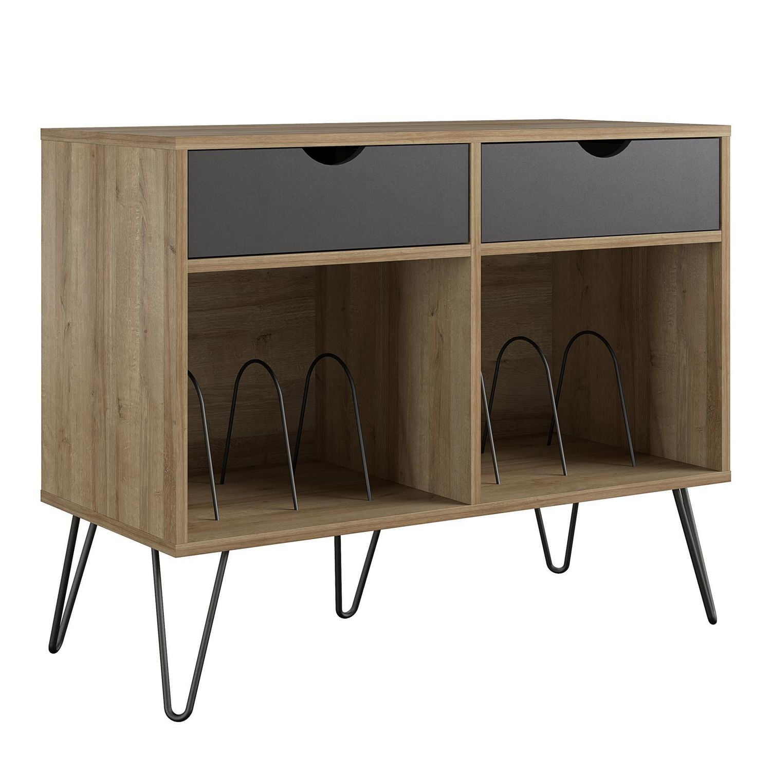 Concord Turntable Stand with Drawers, Natural/Black - Walmart.ca