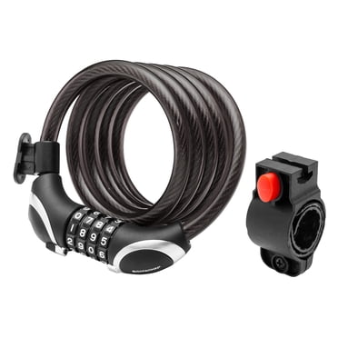 Bell Bicycle Combination Cable Lock 5' Watchdog 100, Black - Walmart.com