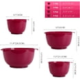 4-Piece Nesting Plastic Mixing Bowl Set with Pour Spouts, Sizes 1.7qt ...