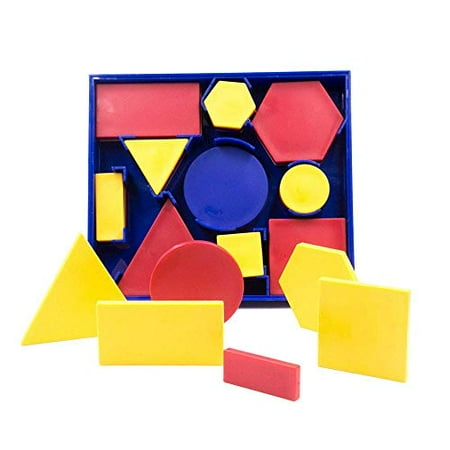 hand2mind Plastic Jumbo Attribute Blocks Student Kit, Geometry Set ...