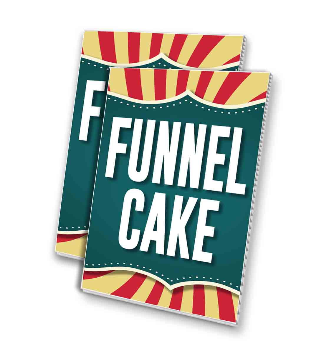 Funnel Cake (24" X 36") 4mm Corrugated Plastic Panel, Graphics Applied ...