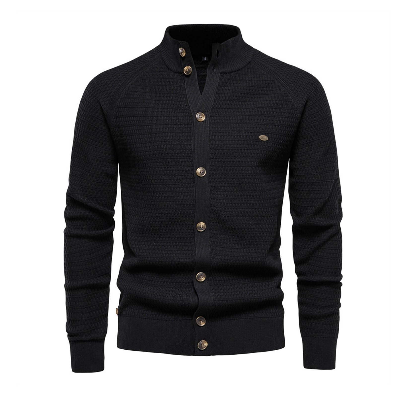 LOVZFMLL Jackets for Men's Fashion Solid Color Pockets Buttons Sweater ...