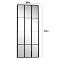 AUROMIR 25"x69" Full Length Mirror with Windowpane Rectangular Wall-Mounted Leaning Mirror ...