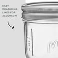 JoyJolt 8oz Wide Mouth Mini Mason Jars with Measure Labels and Airtight ...
