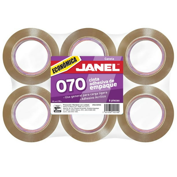 Caja de 36 Cintas Janel Para Empaque de Carga Ligera 48 mm x 50 m Mod ...