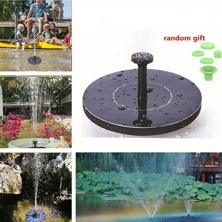 1.4W Portable Floating Round Solar Fountain for Garden Backyard Pond ...