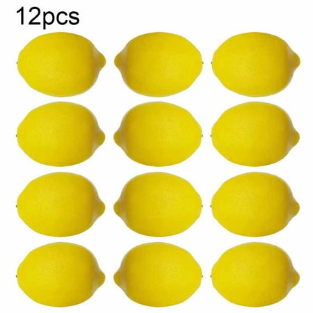 12pcs Artificial Lemon Photography Sketch foam fruit artificial lemon ...