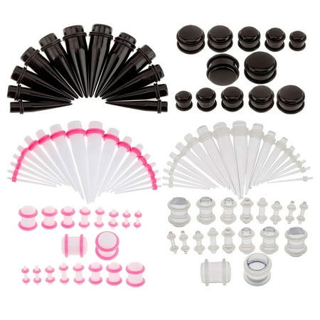 Jewelry Set Kit Lot With 96pcs Tapers and Plugs With O Rings Piercings ...
