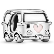 Pandora Charm in Rose w/faceted iridescent, pink and transparent Mura ...