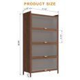 57'' Tall Metal Storage Cabinet with 4 Flip Doors, Kitchen Panty ...