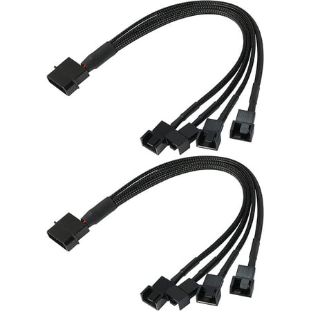 4-Pin IDE to 3 Pin 4-Pin Fan Adapter,4-Pin Molex to 4 x 3 Pin / 4 Pin ...