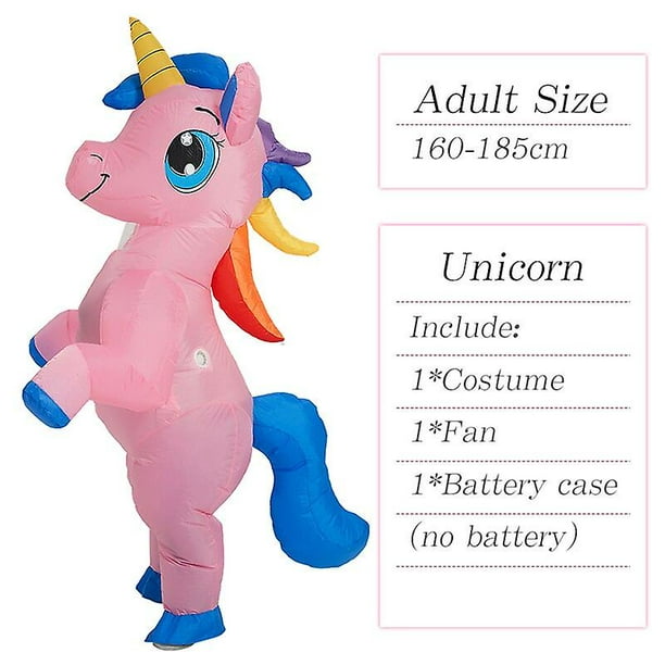 Inflatable Unicorn Costume Pink Full Body Unicorn Air Blow - Walmart.ca