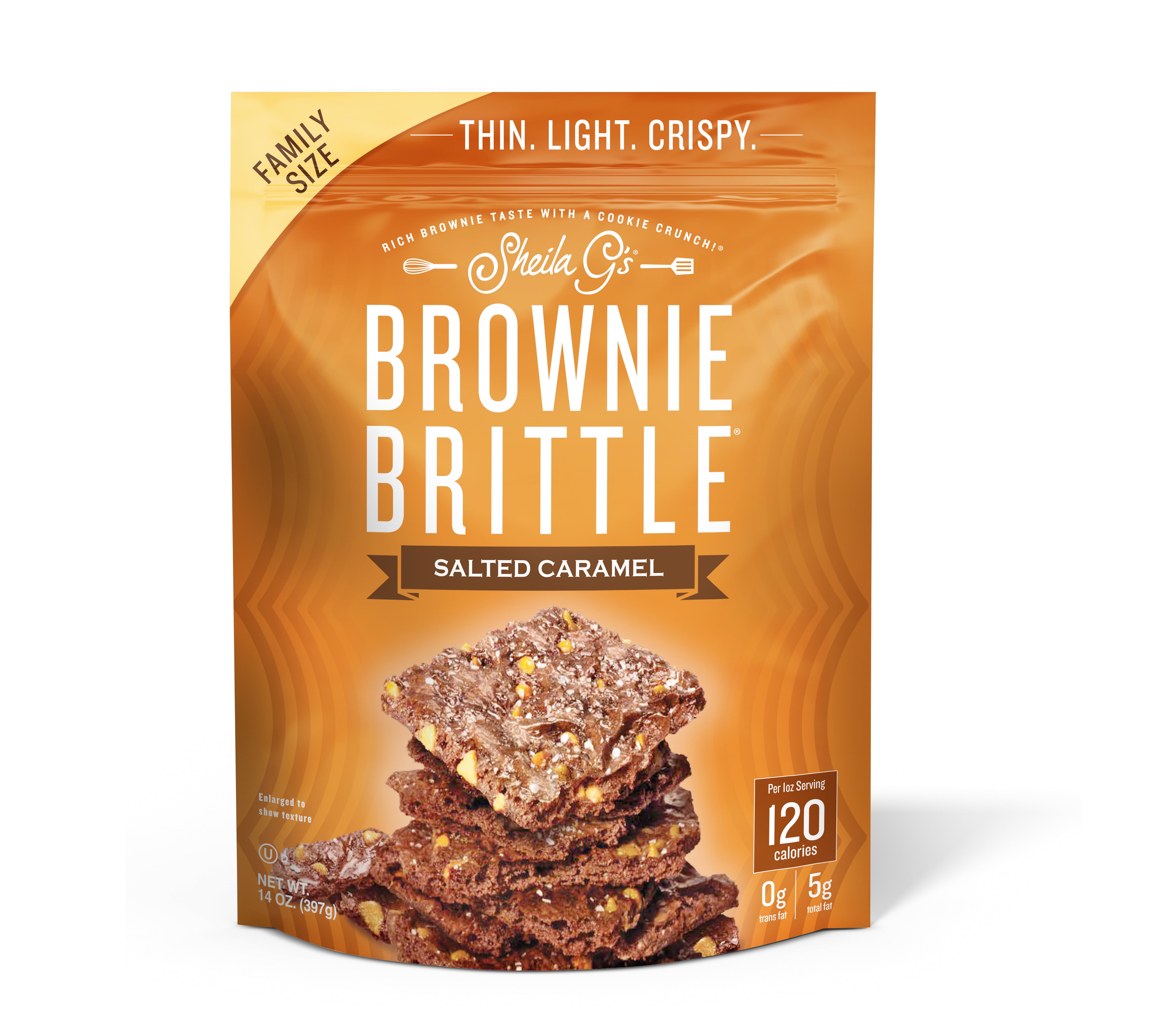 Sheila G's Brownie Brittle Salted Caramel Cookie Snack Thins, 14oz ...