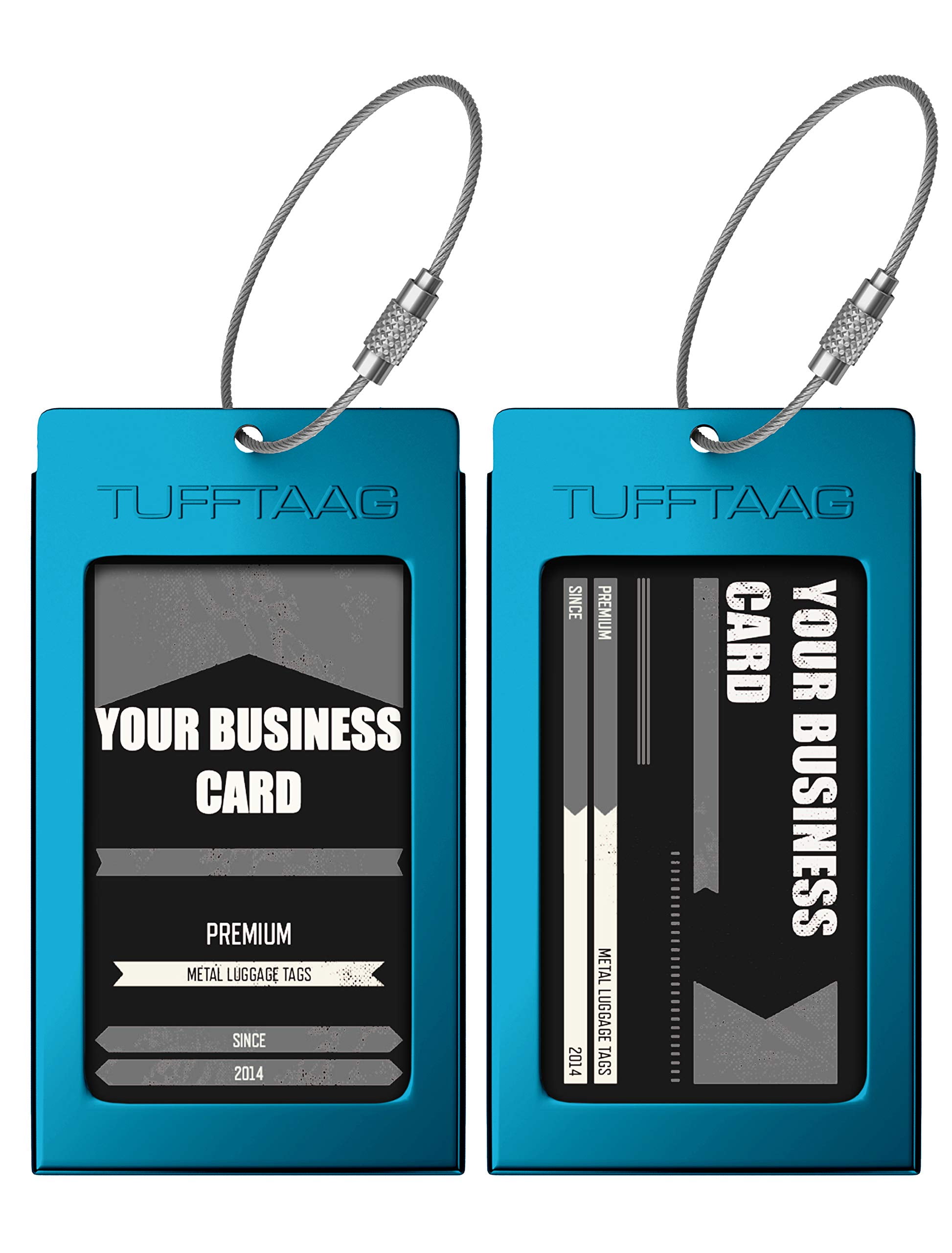 Luggage Tags Business Card Holder TUFFTAAG Travel ID Bag Tag in Many ...
