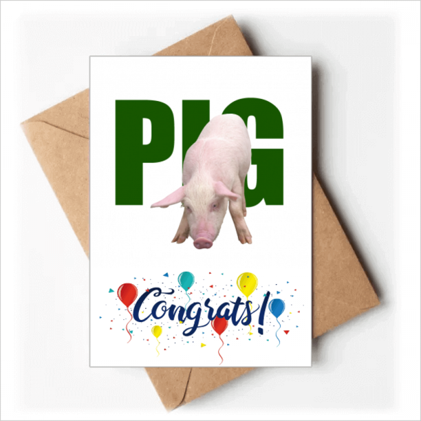 Animal Pork Food Limbs Art Deco Fashion Wedding Cards Congratulations ...