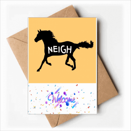 Running Dash Neigh Welcome Back Greeting Cards Envelopes Blank ...