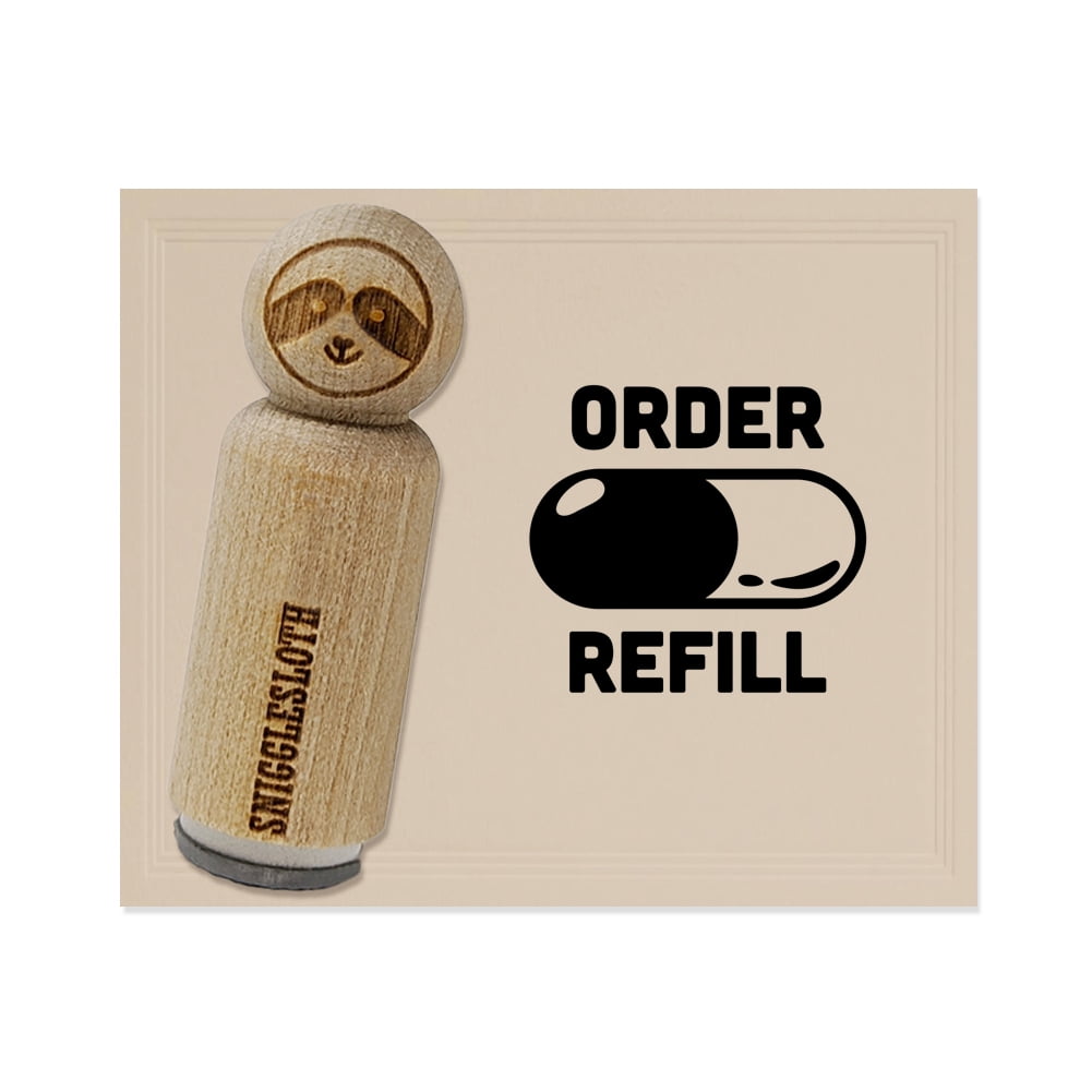 Order Prescription Refill Pill Planner Rubber Stamp for Scrapbooking ...