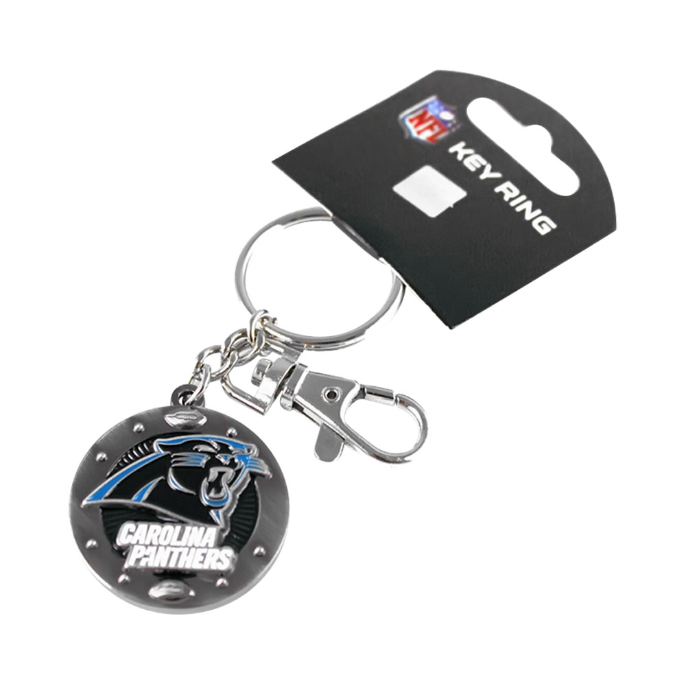 NFL Carolina Panthers Sports Team Logo Impact Metal Key Ring Keychain ...
