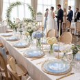 60Pcs Blue Disposable Plates with Gold Rim - Heavy Duty Plastic Party ...