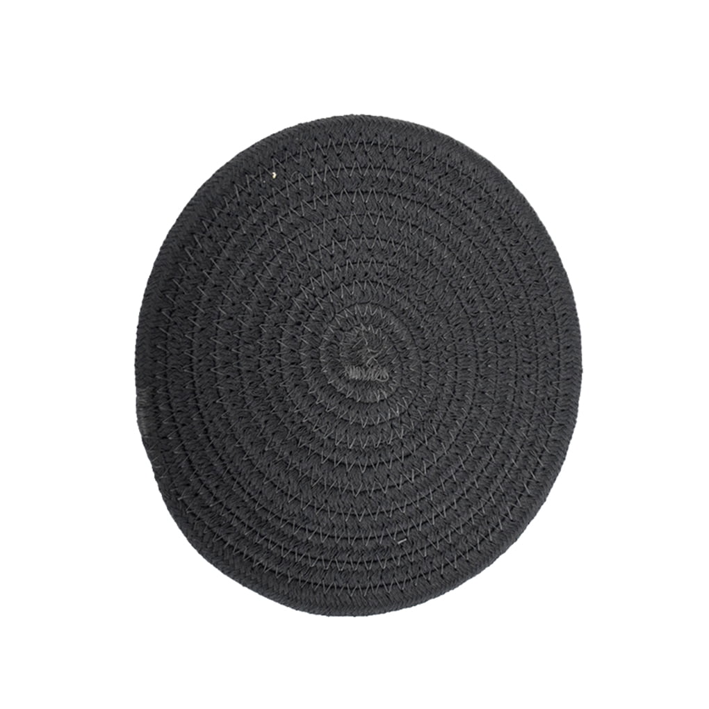 Linyer Woven Household Rounded Weaving Craft Coasters Desk Drink Pad ...