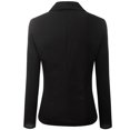 Women 3 4 Sleeve Blazer Open Front Cardigan Jacket Work Office Slim Fit