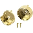 Polished Brass 1-5/16" Diameter Round Wardrobe Closet Rod with End ...