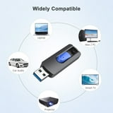 TOPESEL 64GB USB Flash Drives Retractable Slide USB 3.0 Thumb Drive Jump Drive Zip Drive Memory ...