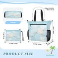 Beach Tote Bag with Waterproof Wet Pocket & Detachable Pouch for Pool ...
