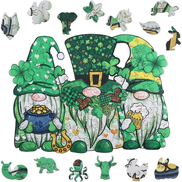 Rompecabezas de madera de enanos del Día de San Patricio de 200 piezas ...