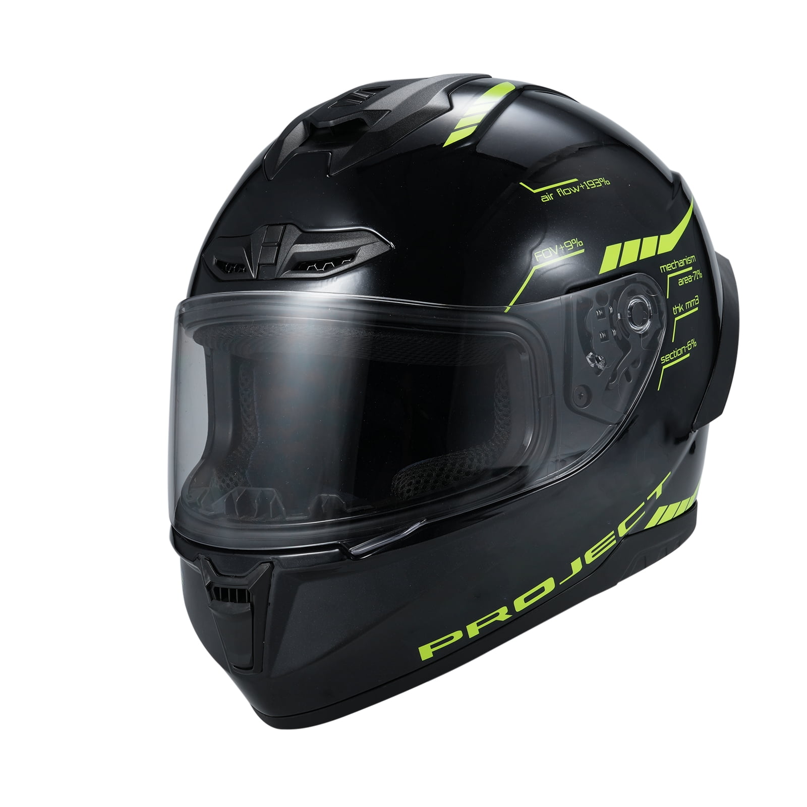 Click here for Mistaha Motorcycle Helmet In Black And Green  Size... prices