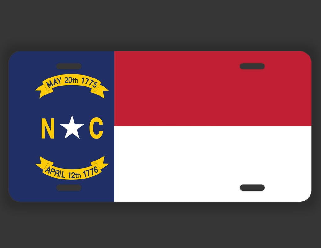 North Carolina State Flag License Plate Tag Vanity Novelty Metal | UV ...