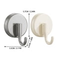 2Pcs Suction Cup Hooks for Showers Suction Hook Reusable Vacuum Cup ...