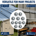 Metal Roof Screw Caps, 100 Pack Galvalume Screw Cover Caps, Rustproof ...