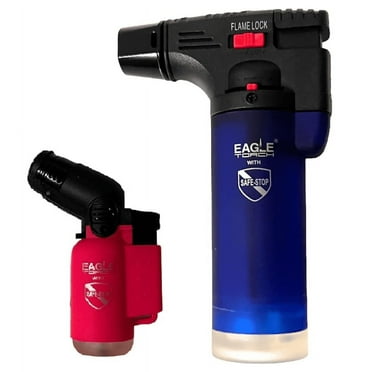 Eagle Refillable Mini Angle Butane Torch Lighter with Adjustable Flame ...