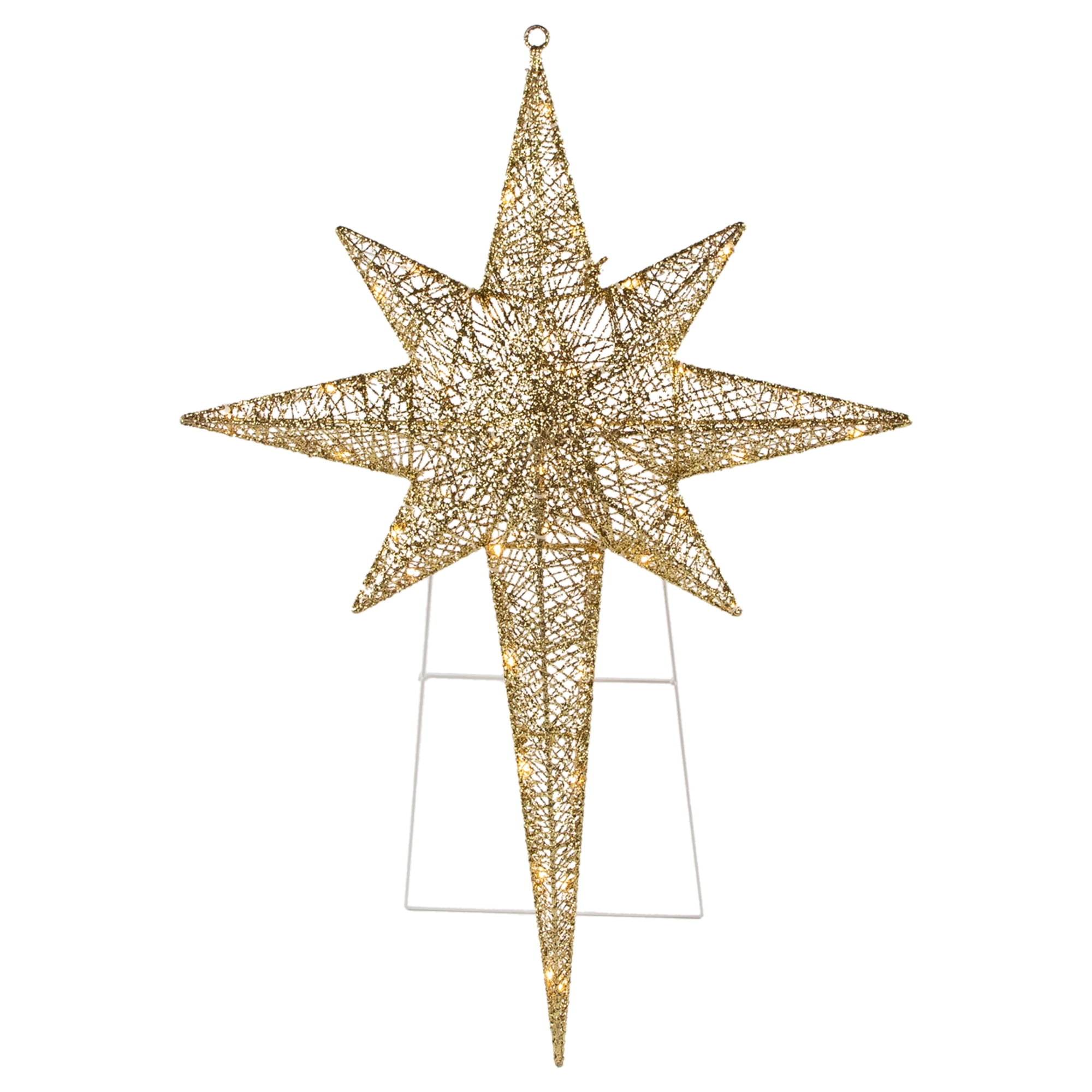 36" LED Lighted Gold Star of Bethlehem Outdoor Christmas Decoration ...