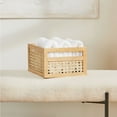 mDesign Small Natural Cane Kitchen Storage Bin with Handles, 6 Pack ...