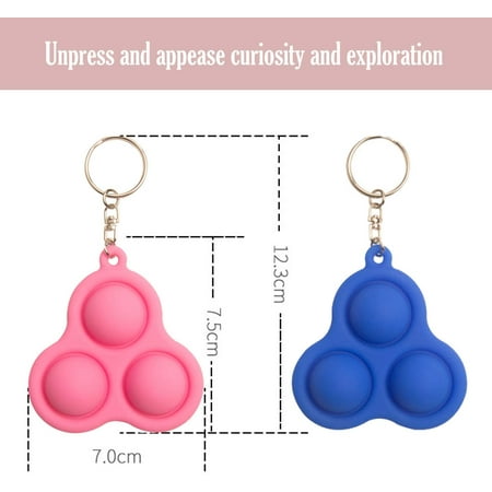 Mini Push Pop Bubble Sensory Fidget ToySilicone Mini Simple Dimple ...