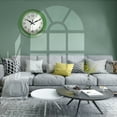 OCEST Retro Wall Clock 9 Inch Green Kitchen Wall Clock Round Silent Non ...