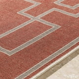 Mark&Day Outdoor Area Rugs, 6x9 Natalie Cottage Indoor/Outdoor Rust ...