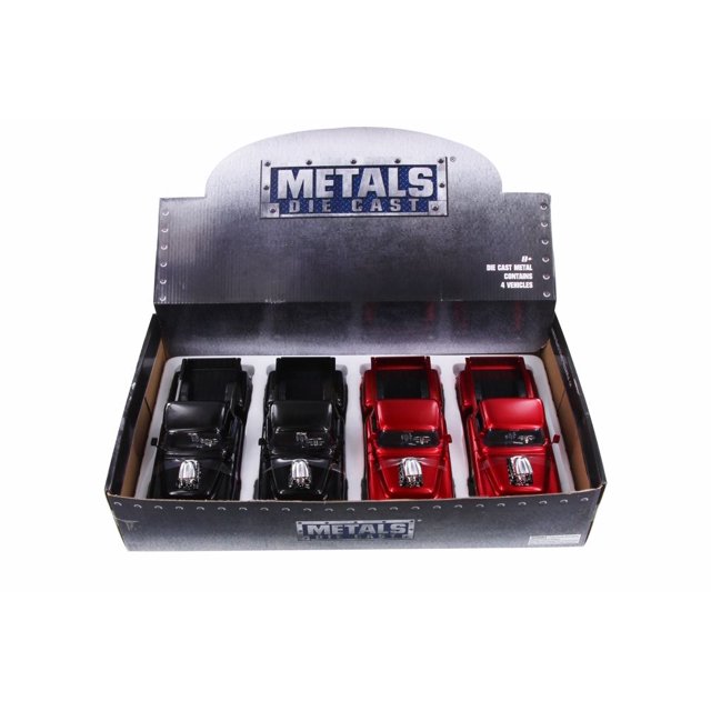 Jada 1955 Chevy Stepside Pickup Diecast Car Set - Box of 4 1/24 Scale ...
