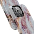 Blush Stone Marble Tough Phone Case, Chic Dual Layer Protective Cover ...