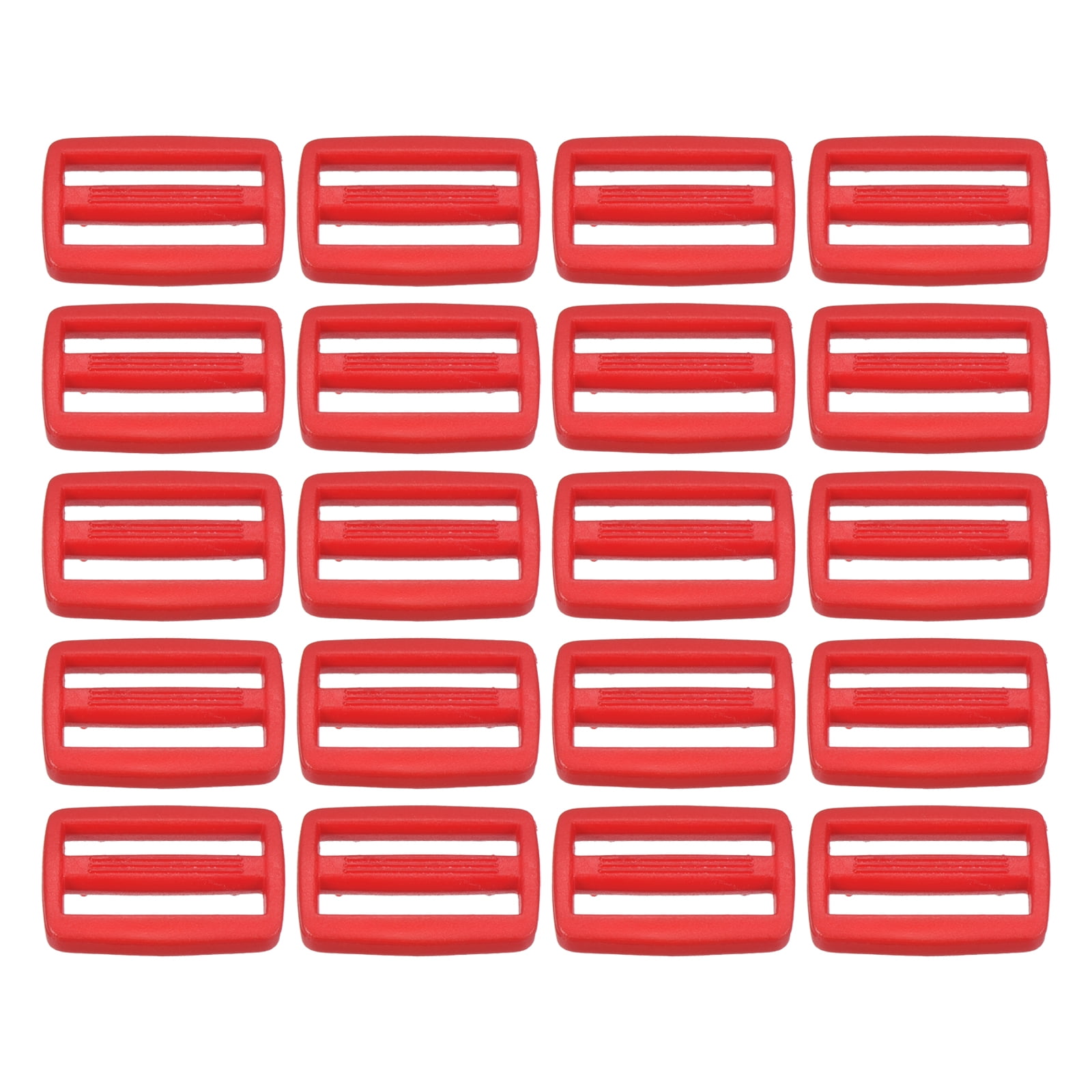 1 Inch Tri-Glide Slide Buckles Webbing Strap Fastener, Dark Red, 50 ...