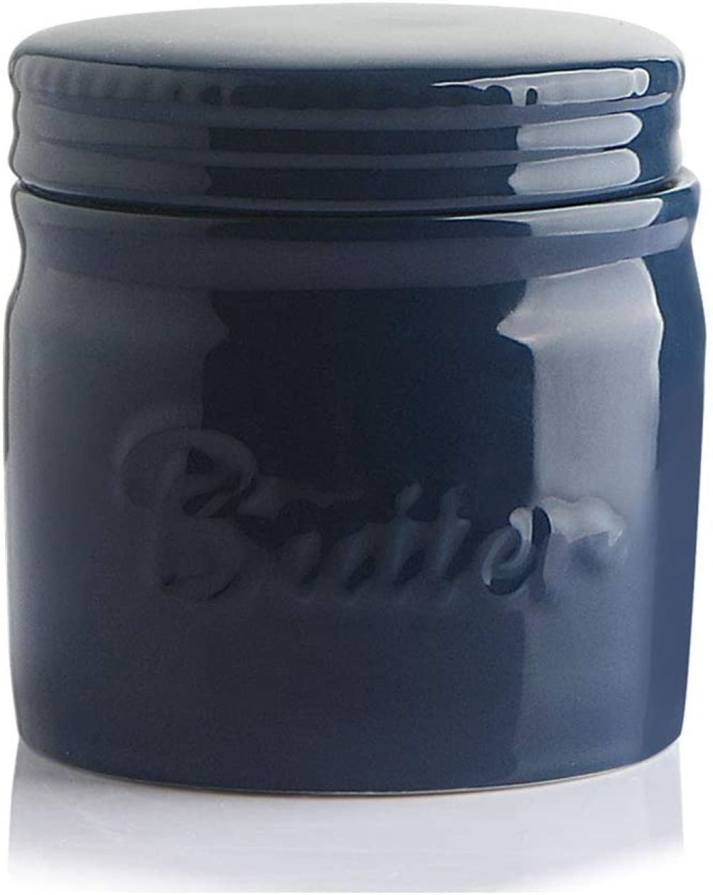 SWEEJAR Porcelain Butter Keeper Crock, French Butter Dish with Water ...