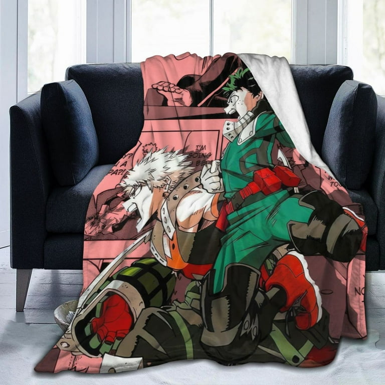 My Hero Academia Blanket Anime Throw Blanket For Couch Sofa Bed Soft Cozy Lightweight Warm Flannel Blanket Home Decor Anime Gifts For Boys Girls Kids Teens 60 X50 Walmart