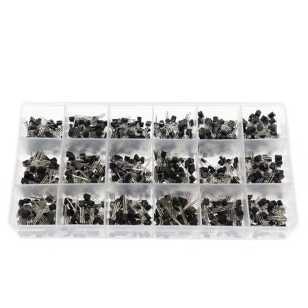 ruzhgo 900 Pieces/Kit TO-92 Triode Transistor Plastic Iron Portable ...