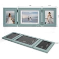3 Vertical Horizontal 4X6 and 5X7 Picture Frames Hinged Wood Folding ...