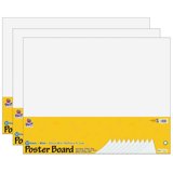 Pacon® Poster Board Packs, 22" x 28", White - 10 sheets per pack, 3 ...