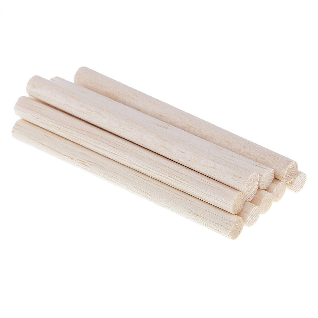 10 Pieces Balsa Wood Round Sticks Wooden Material Round 100mm - Walmart.com