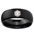 Air Force Chief Master Sergeant Dome Brush Black Polish Edge Tungsten ...